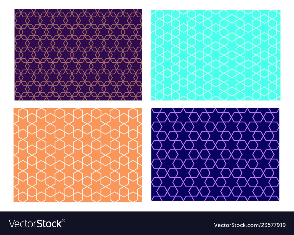Set of seamless islamic pattern art Royalty Free Vector Set of seamless islamic pattern art Royalty Free Vector