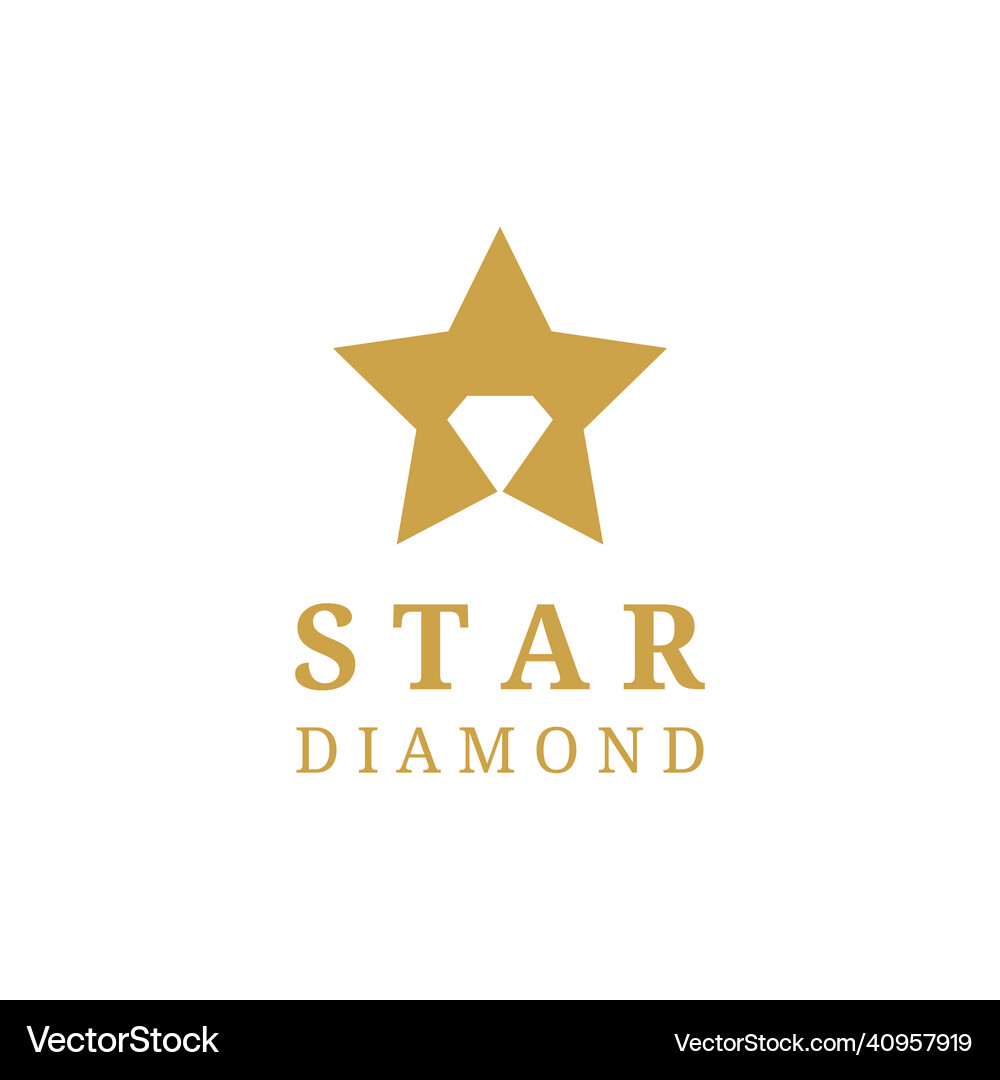 Star diamond logo design Royalty Free Vector Image