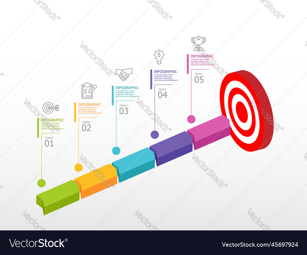 Horizontal timeline infographic element report Vector Image Horizontal timeline infographic element report Vector Image