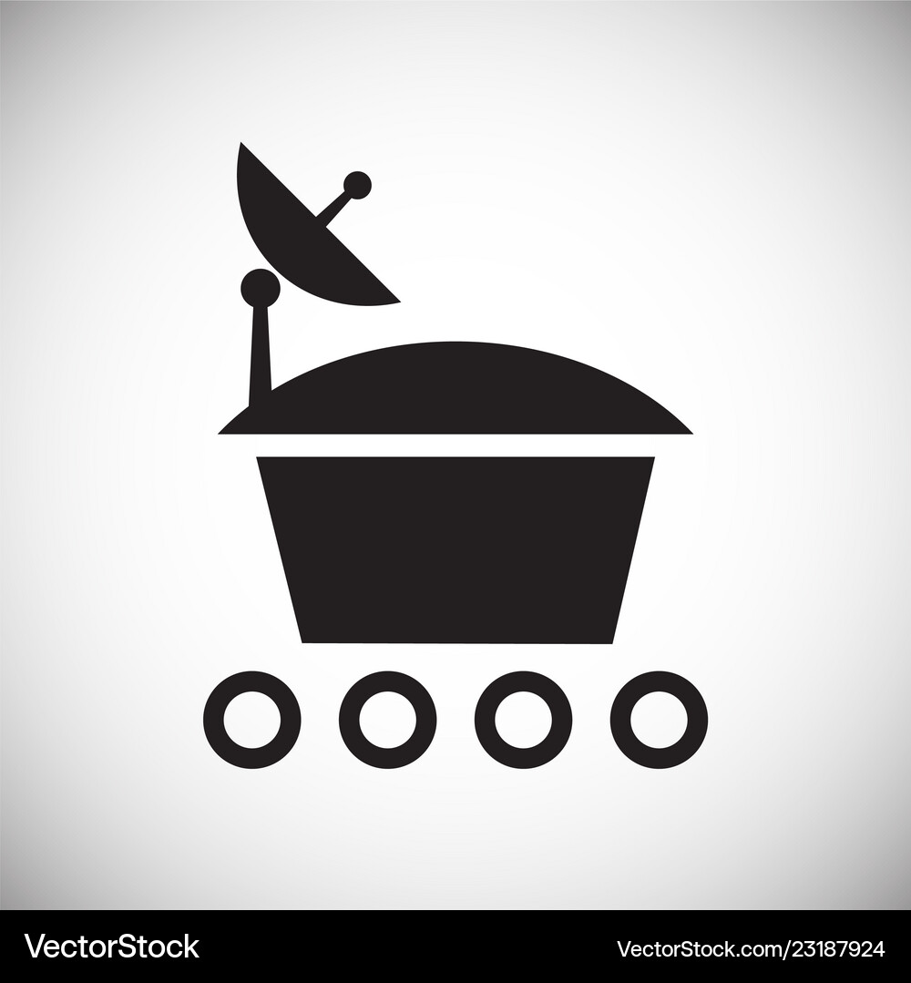 Moon rover icon on white background for graphic Vector Image