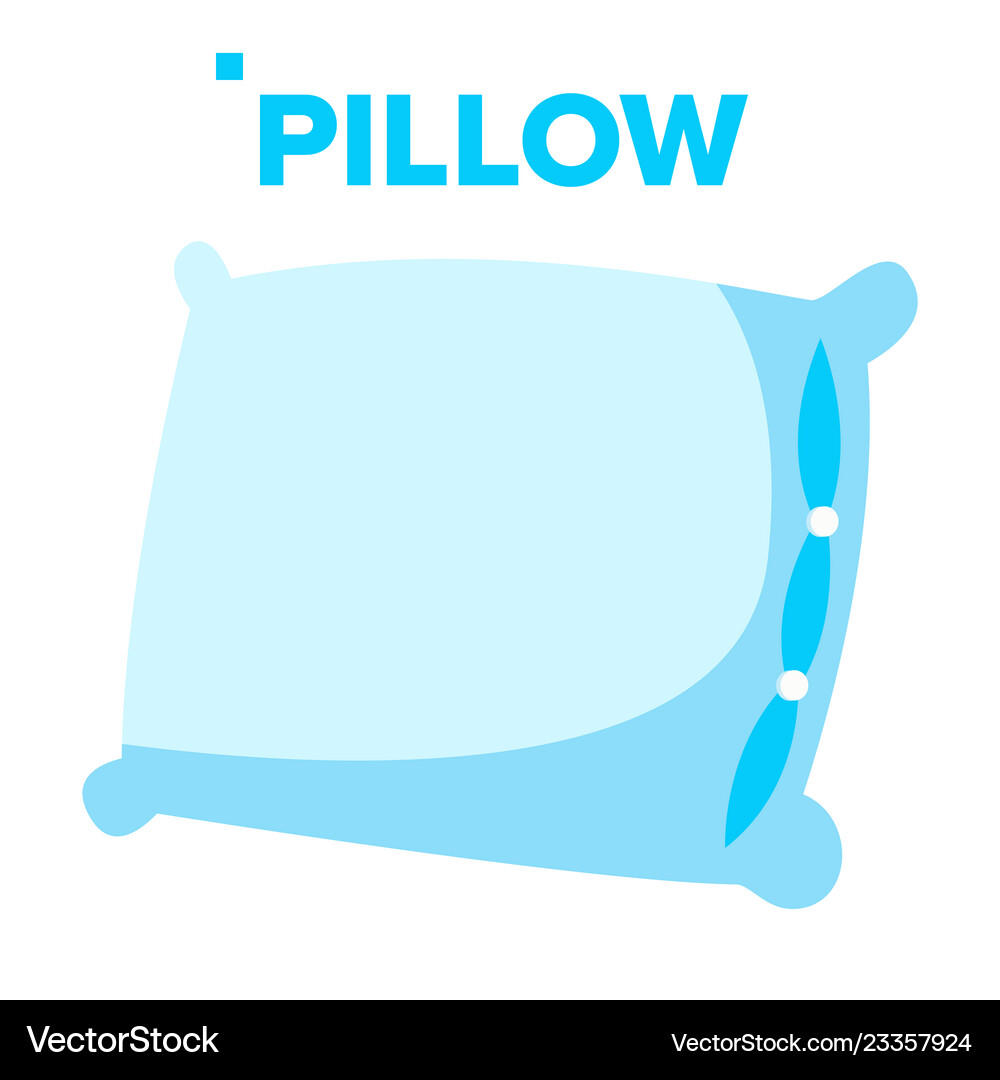 Pillow healthy sleep rest symbol Royalty Free Vector Image