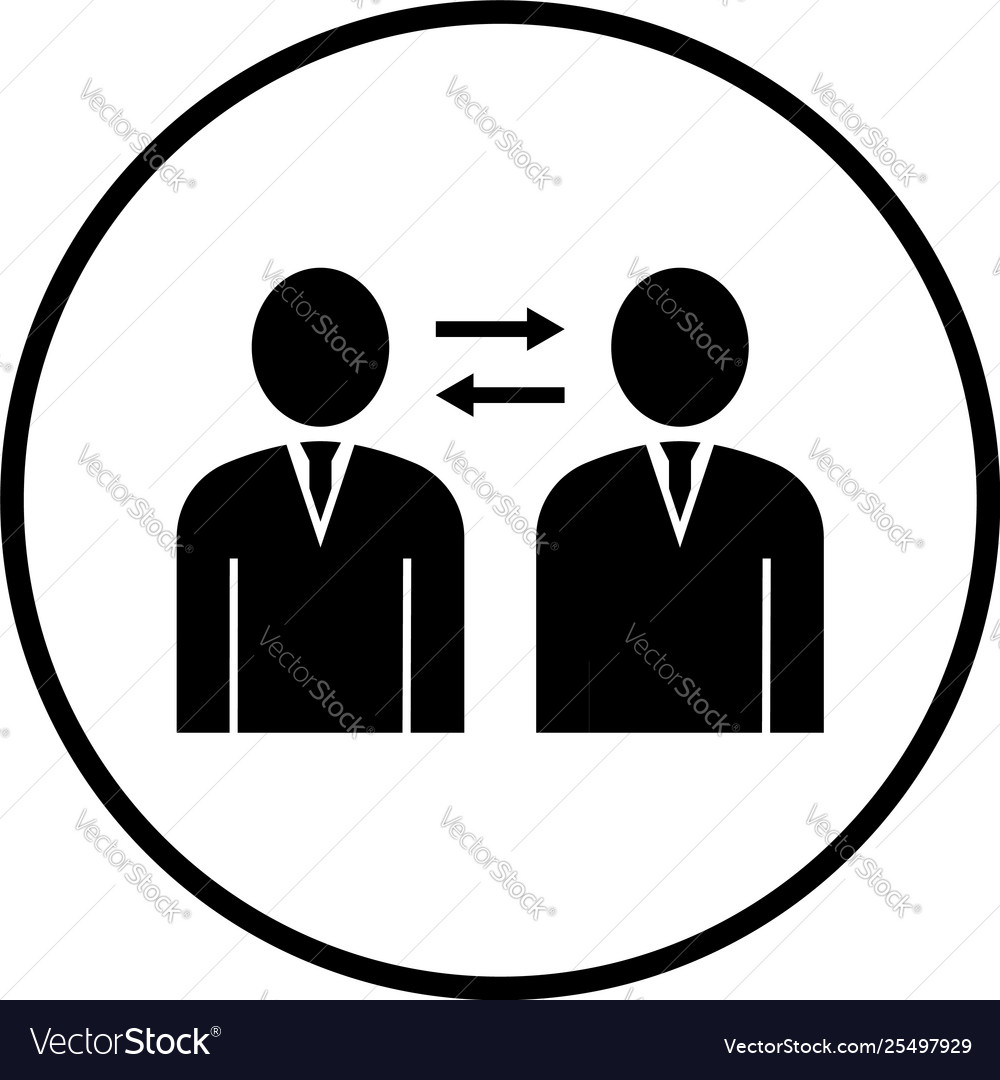 Corporate interaction icon Royalty Free Vector Image Corporate interaction icon Royalty Free Vector Image