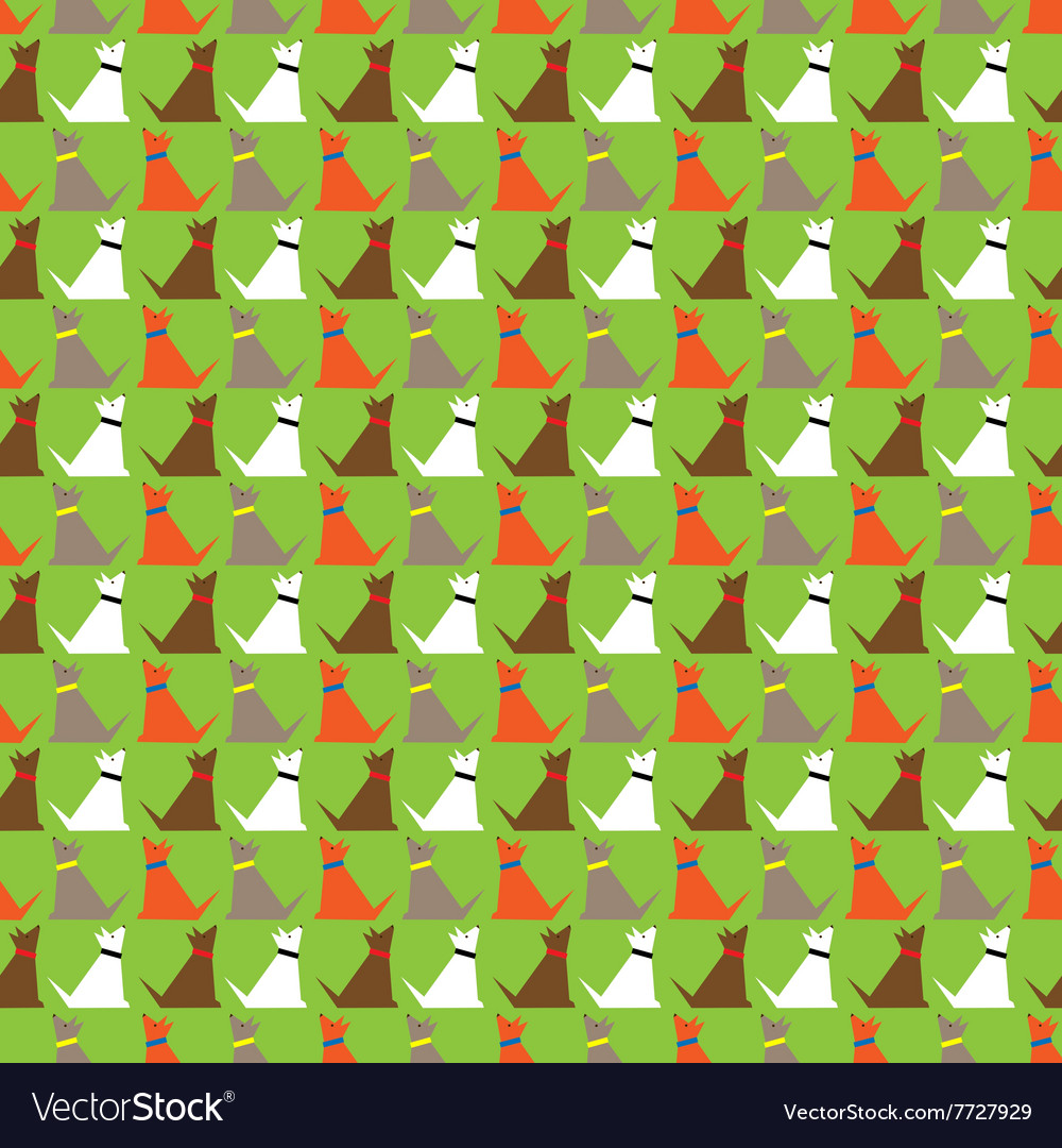 Dogs pattern background Royalty Free Vector Image