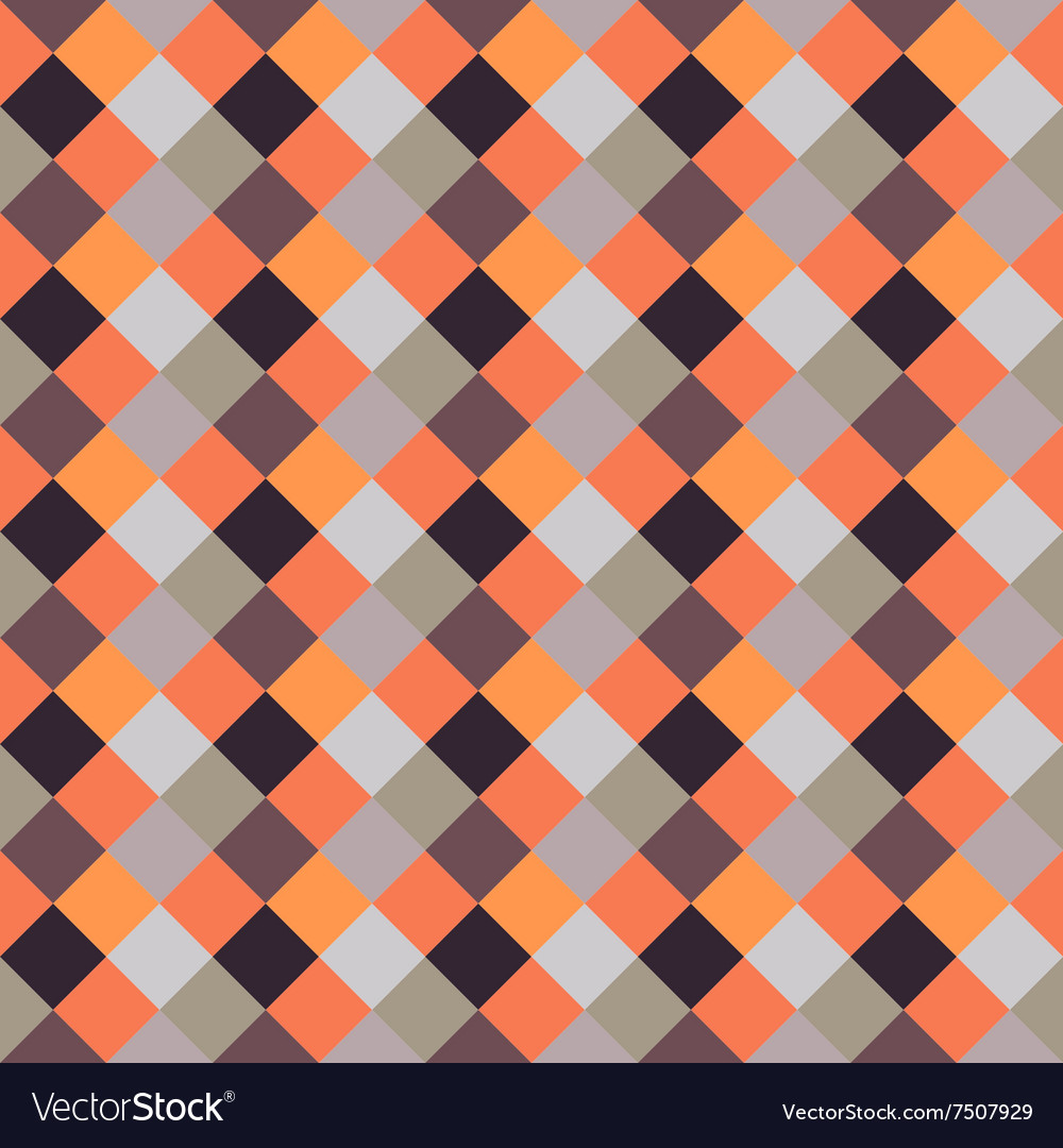 Seamless geometric checked pattern diagonal Vector Image