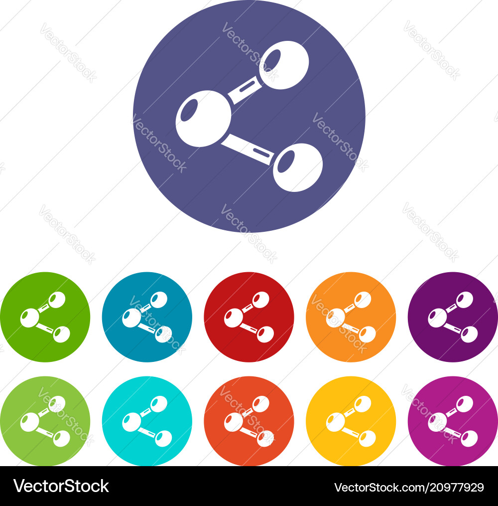 Share icons set color Royalty Free Vector Image