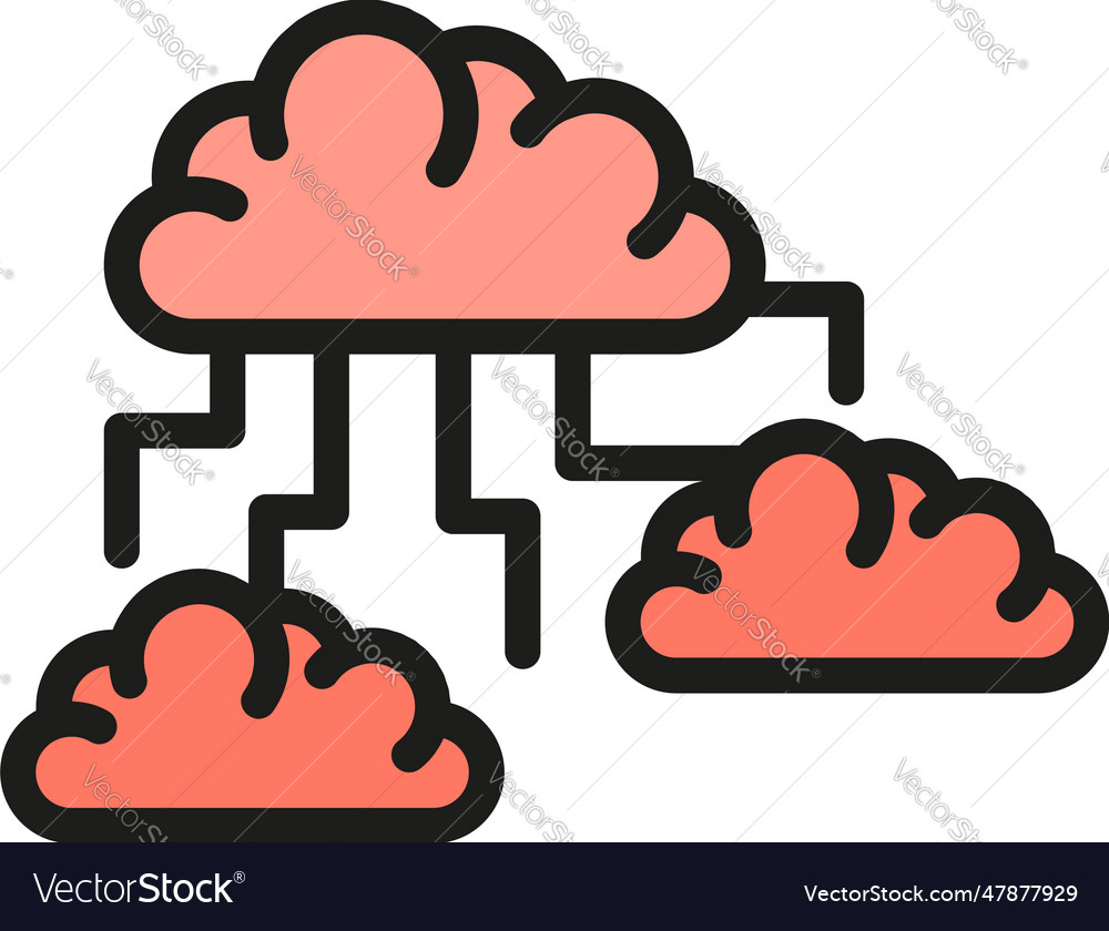 Storage memory cloud icon flat Royalty Free Vector Image