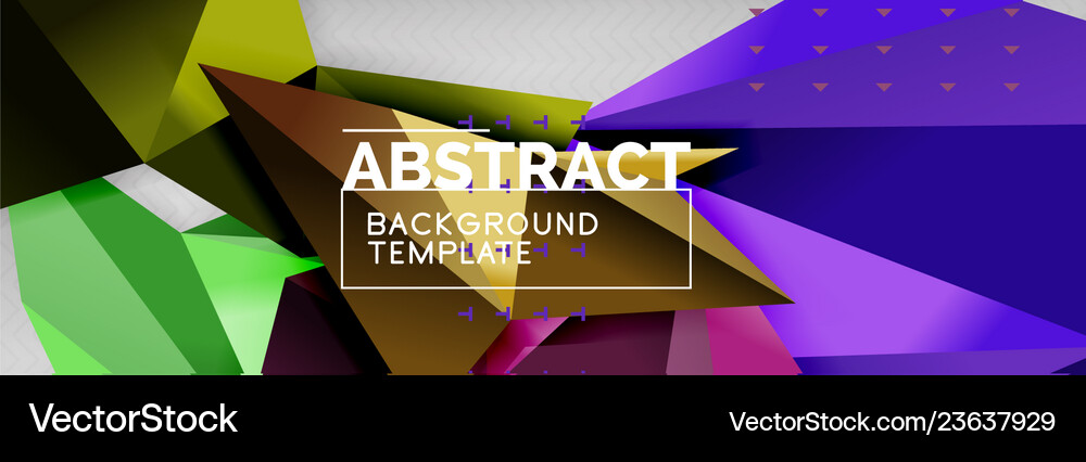 Triangles background techno template Royalty Free Vector