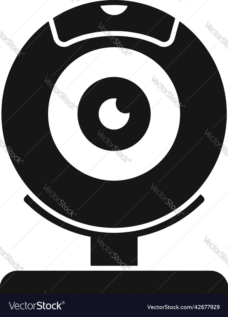 Web camera control icon simple data system Vector Image