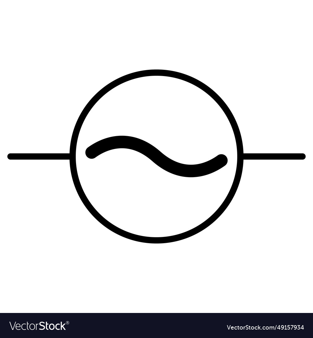 Generator Icon Alternating Current Source Vector Image