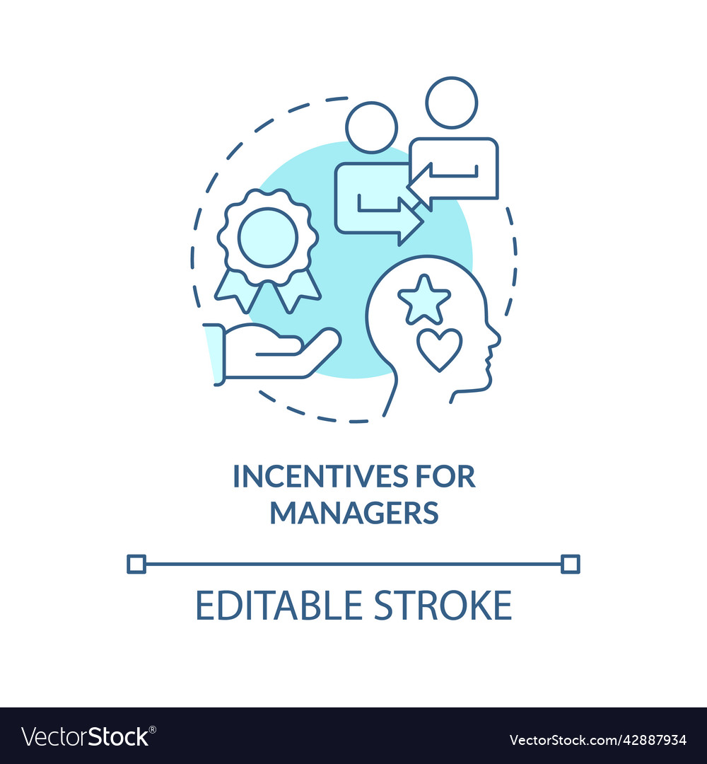 Incentives for managers turquoise concept icon Vector Image Incentives for managers turquoise concept icon Vector Image