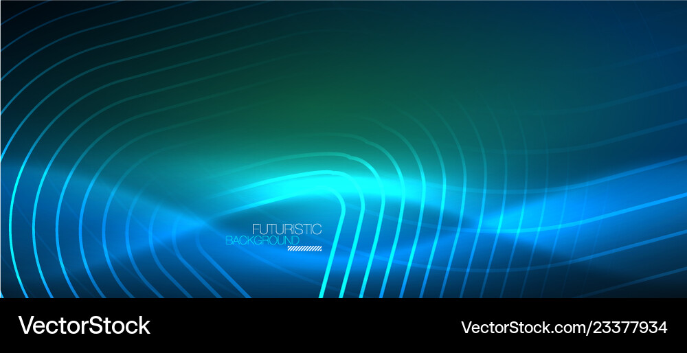 Neon glowing techno lines hi-tech futuristic Vector Image