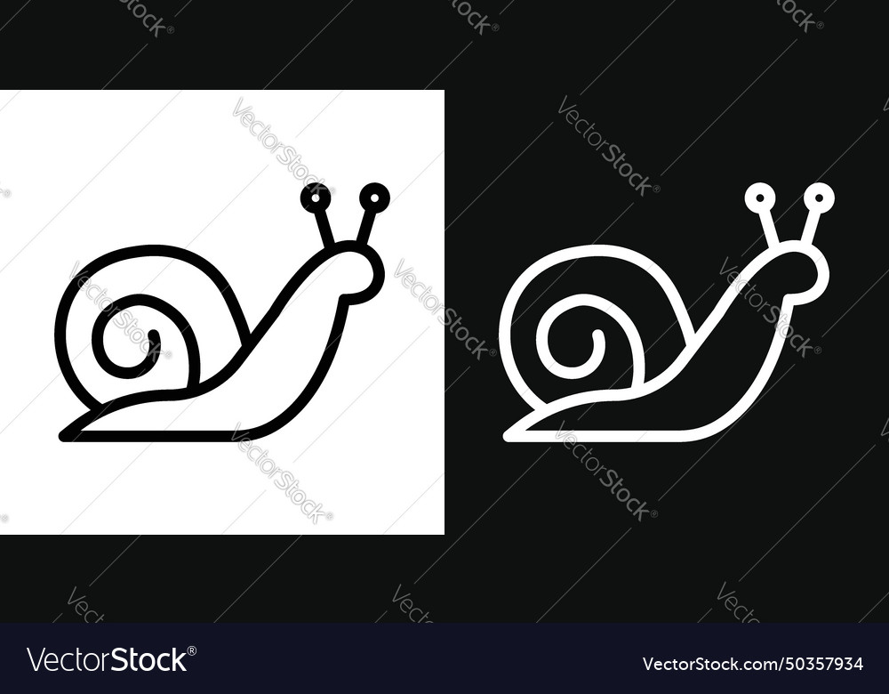 Snail icon set slow snails pictogram logo symbol Vector Image