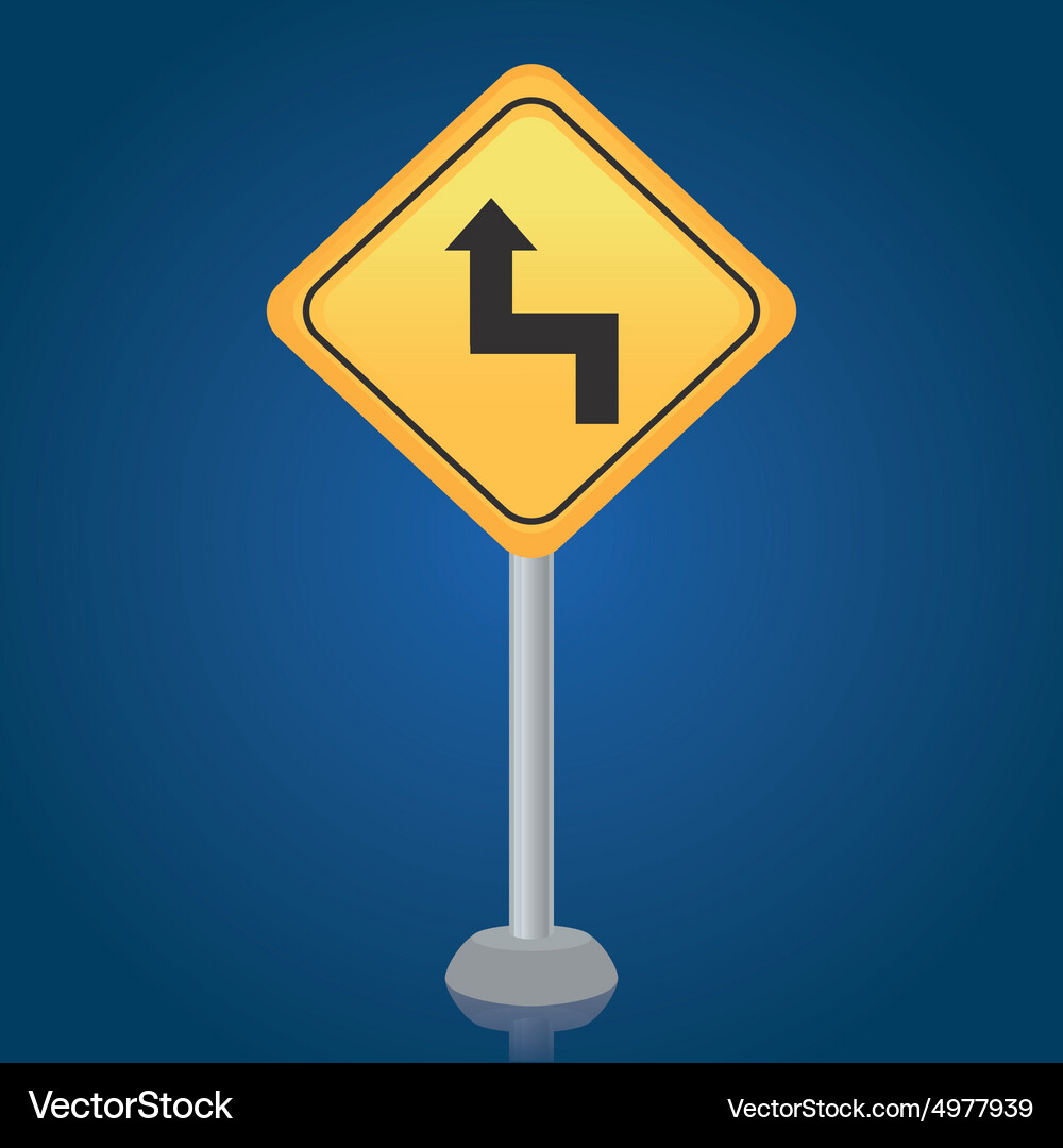 An isolated traffic signal on a blue background Vector Image