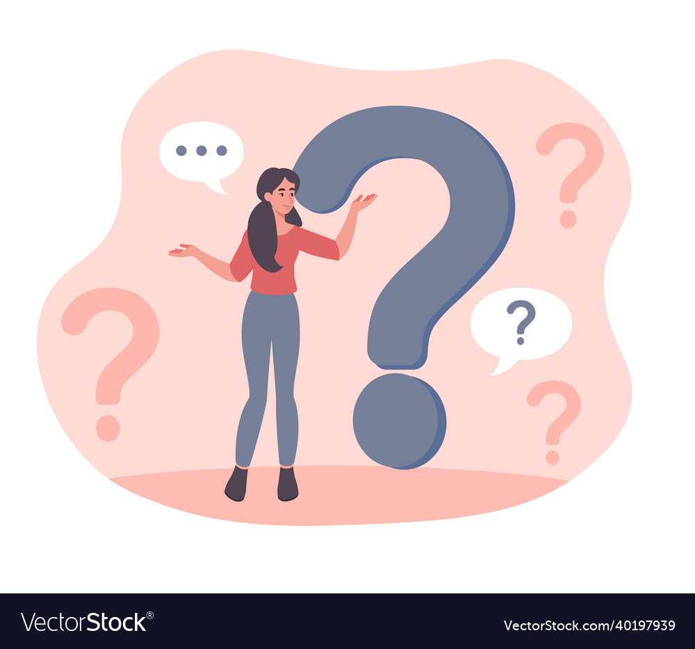 Ask question concept Royalty Free Vector Image