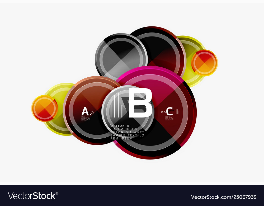 Circular pattern abstract circles composition Vector Image