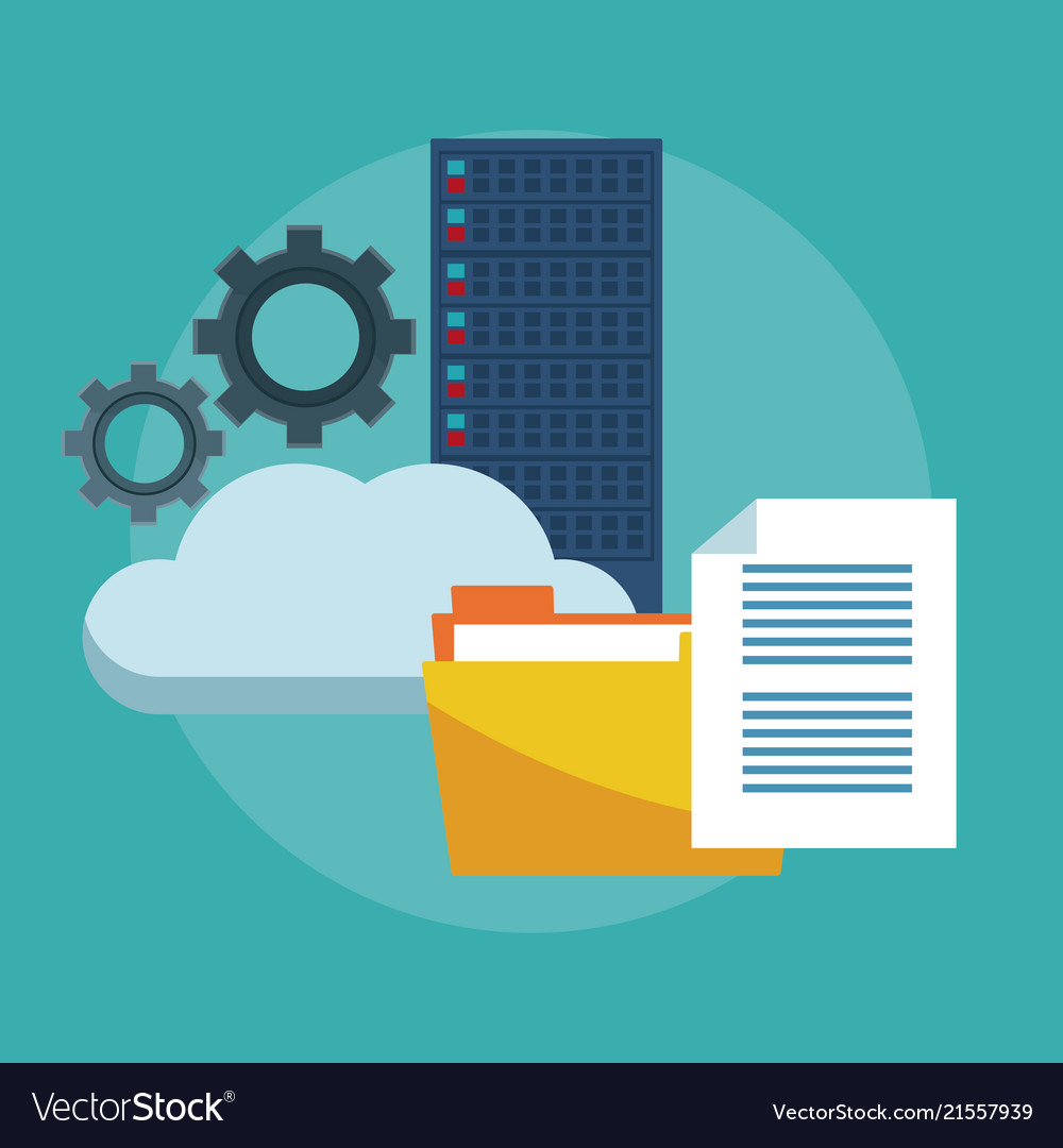 Data center technology Royalty Free Vector Image