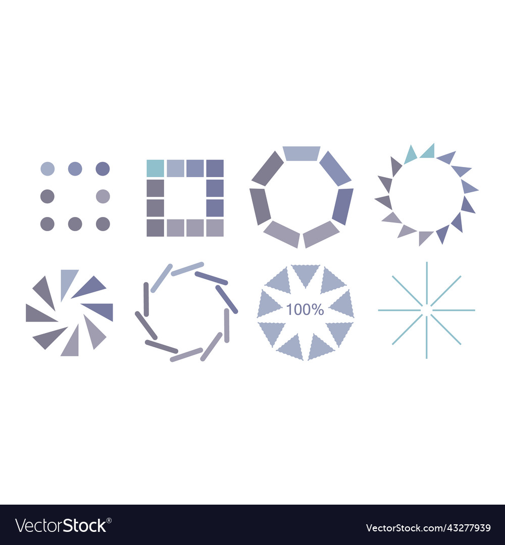 Loading set Royalty Free Vector Image - VectorStock