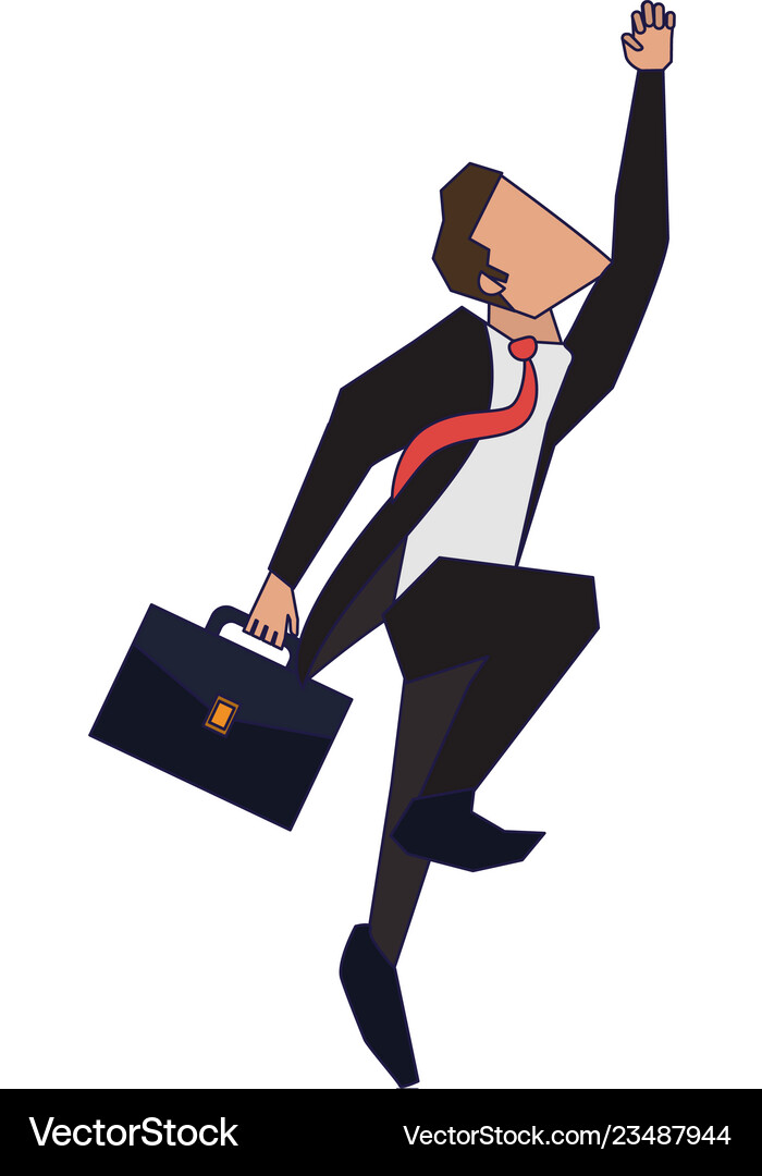 Businessman successful cartoon Royalty Free Vector Image