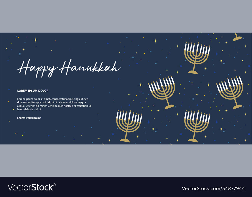 Happy hanukkah banner image jewish holiday Vector Image