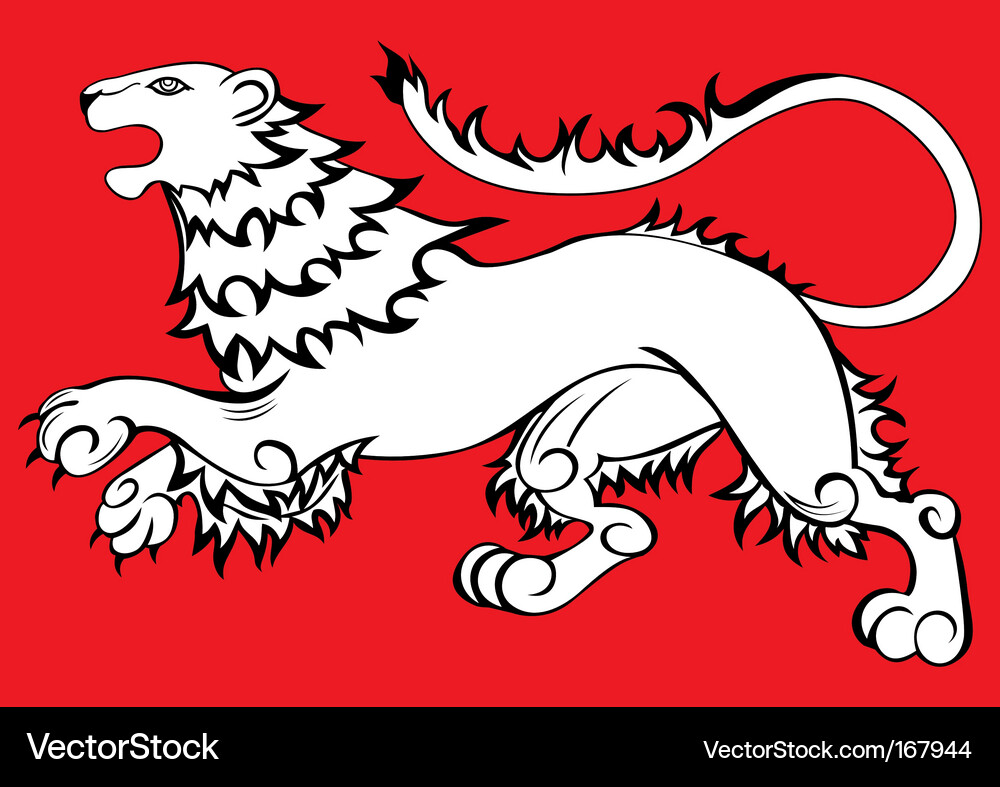 Heraldic sign lion Royalty Free Vector Image - VectorStock