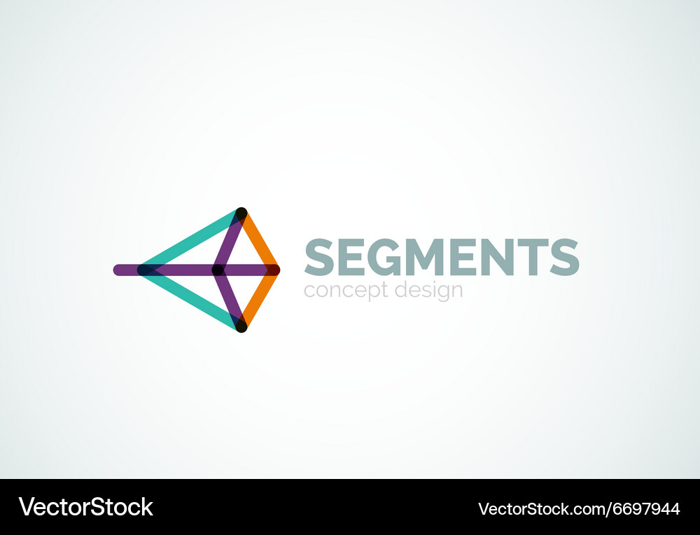Outline minimal abstract geometric logo Royalty Free Vector