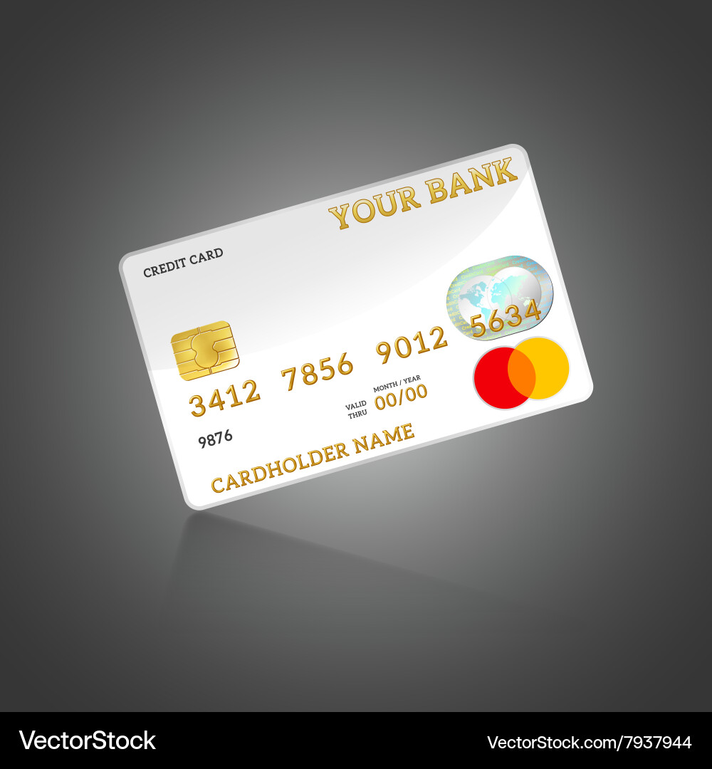 Template credit card Royalty Free Vector Image