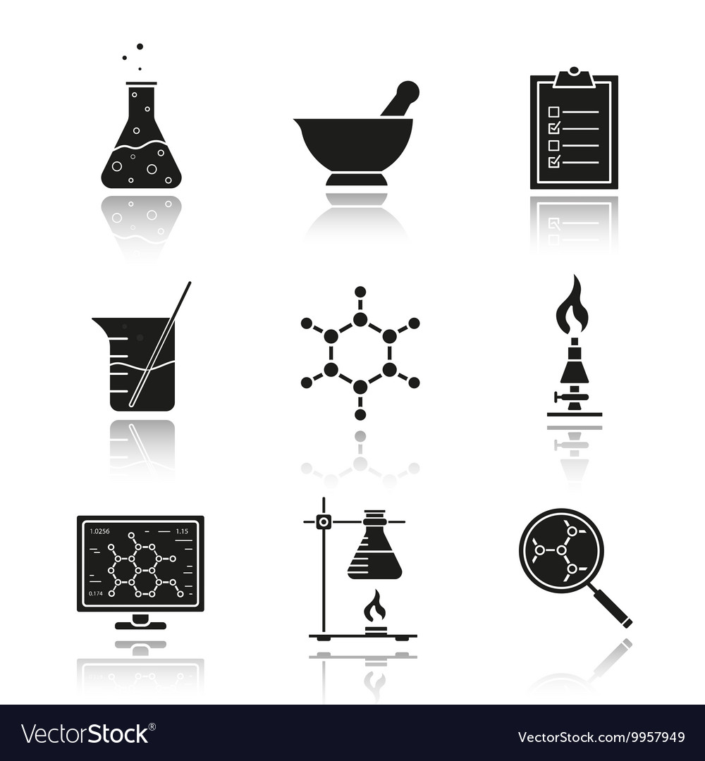 Chemical laboratory equipment icons Royalty Free Vector Chemical laboratory equipment icons Royalty Free Vector