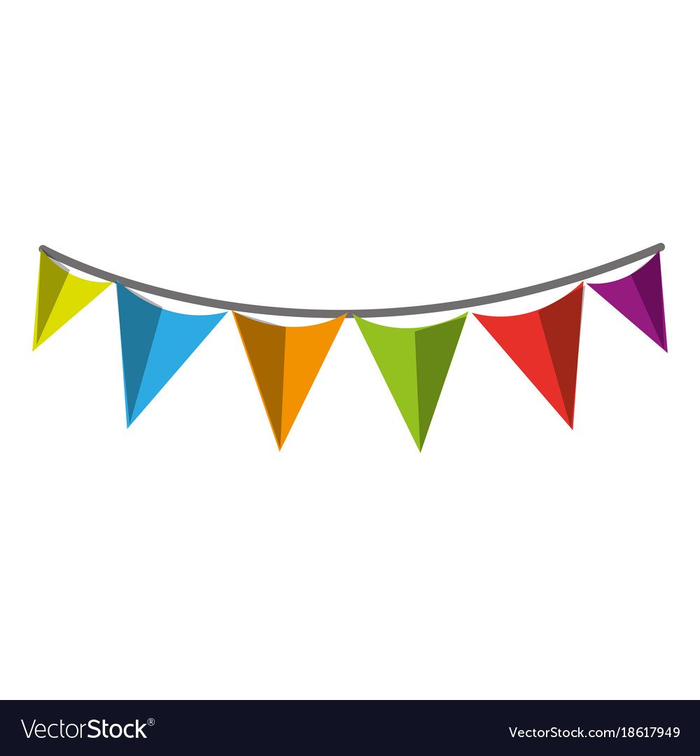 Flag party celebration decoration design Vector Image