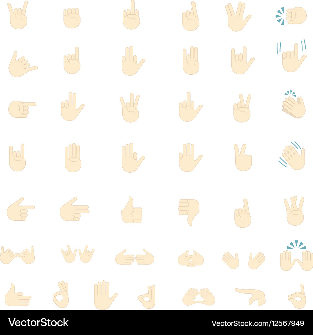 Gestures emoji Royalty Free Vector Image - VectorStock