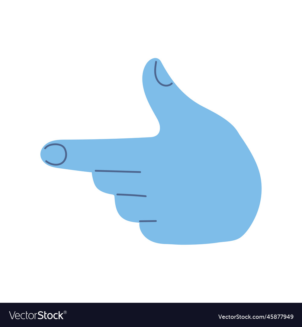 Pointing hand gesture Royalty Free Vector Image