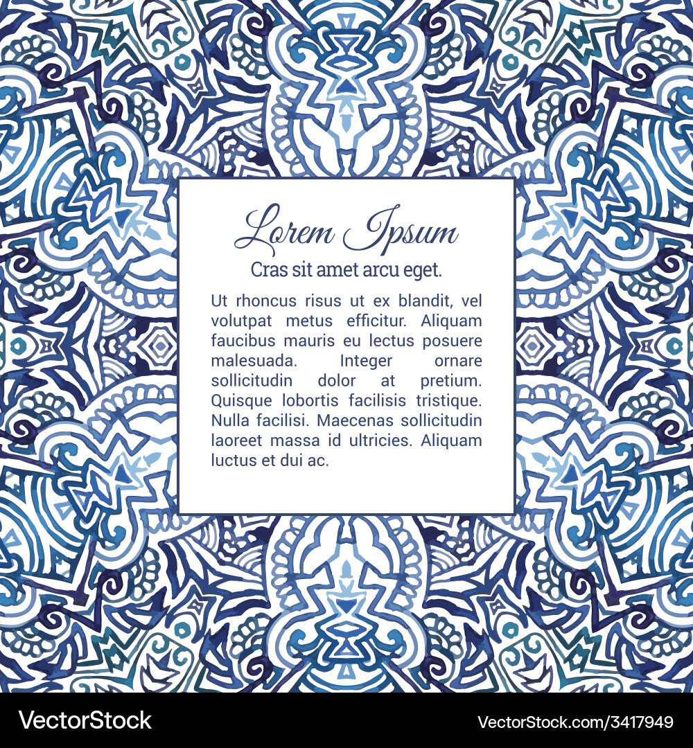 Watercolor doodle decorative pattern Royalty Free Vector