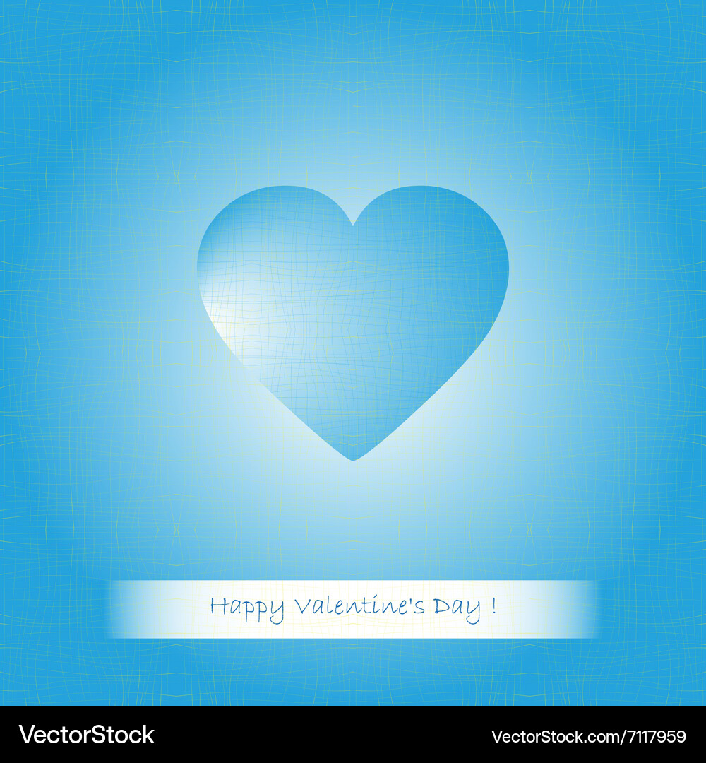 Blue heart valentines Royalty Free Vector Image