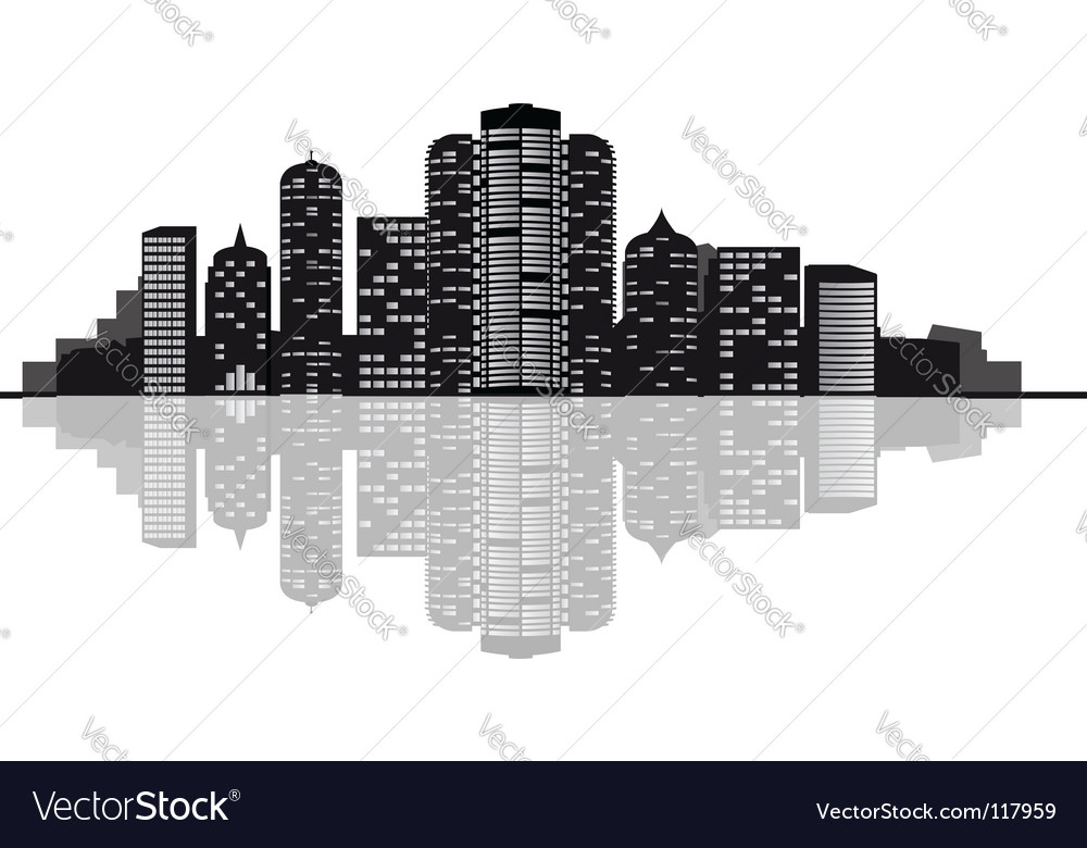 Modern City Royalty Free Vector Image Vectorstock 