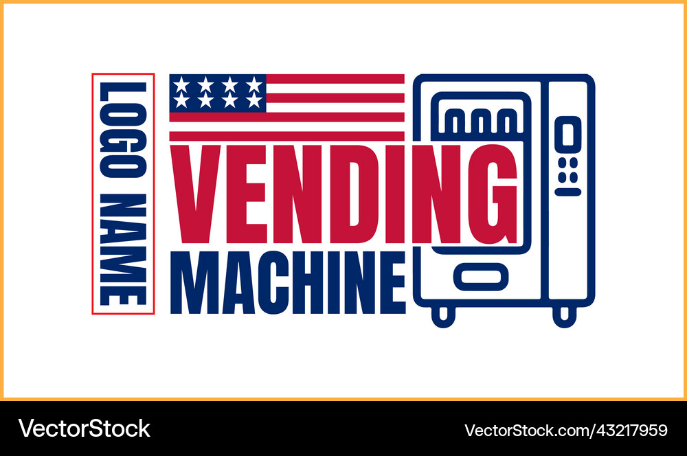 Vending machine logo Royalty Free Vector Image