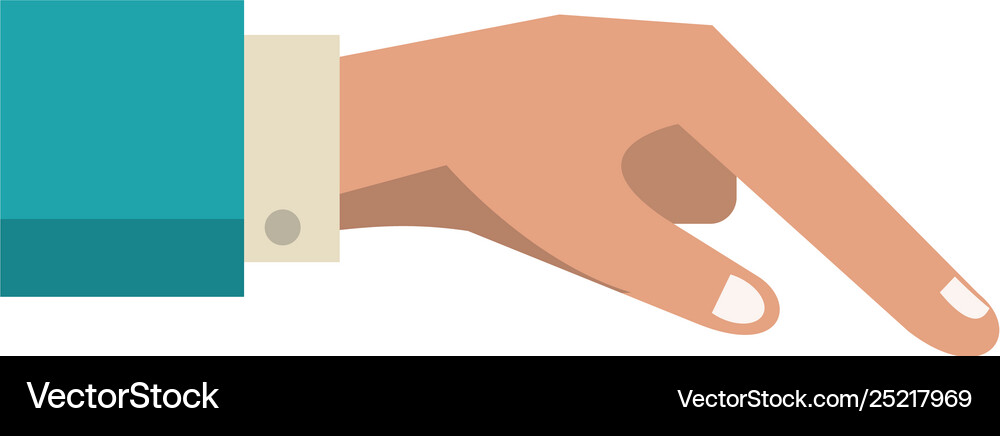 Human finger cartoon Royalty Free Vector Image