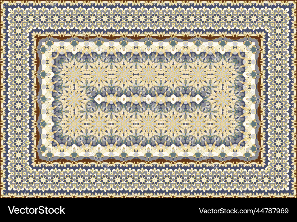 Rich persian red colored carpet ethnic pattern Vector Image