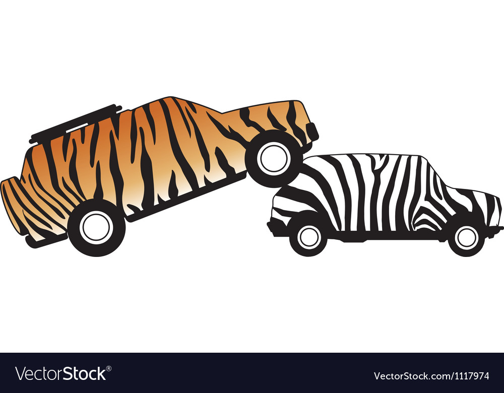 Car attacking a Royalty Free Vector Image - VectorStock