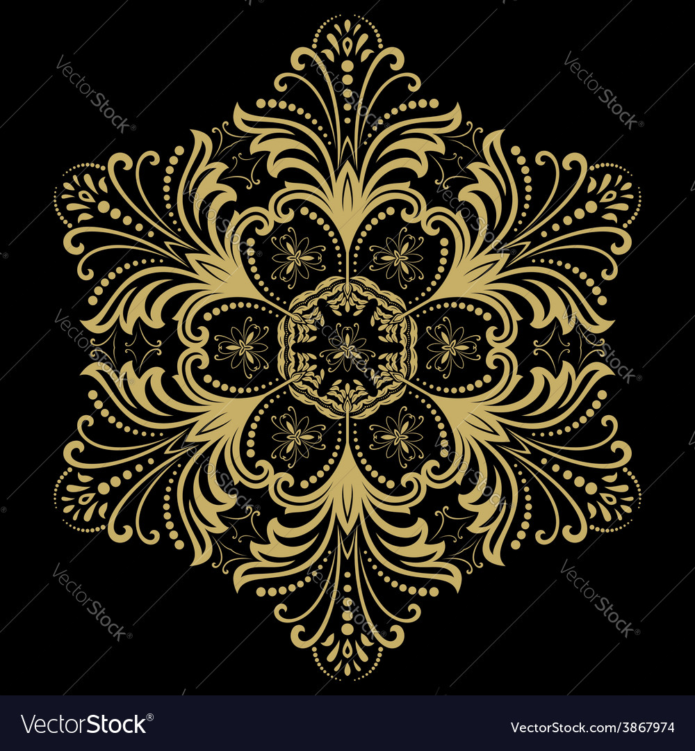 Damask orient pattern Royalty Free Vector Image