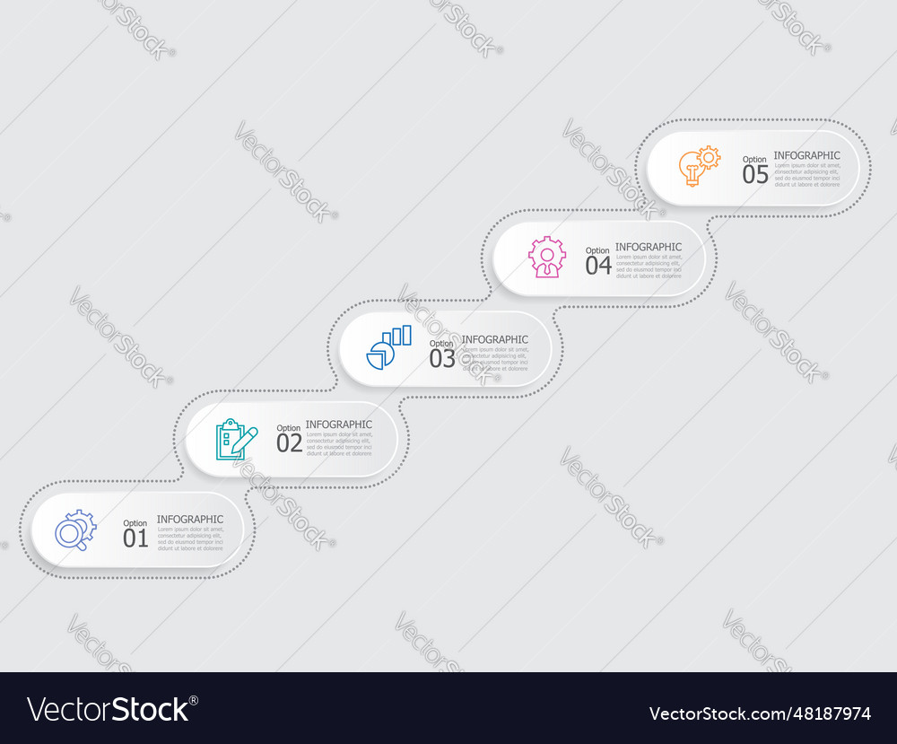Horizontal round ellipse steps timeline Royalty Free Vector Horizontal round ellipse steps timeline Royalty Free Vector