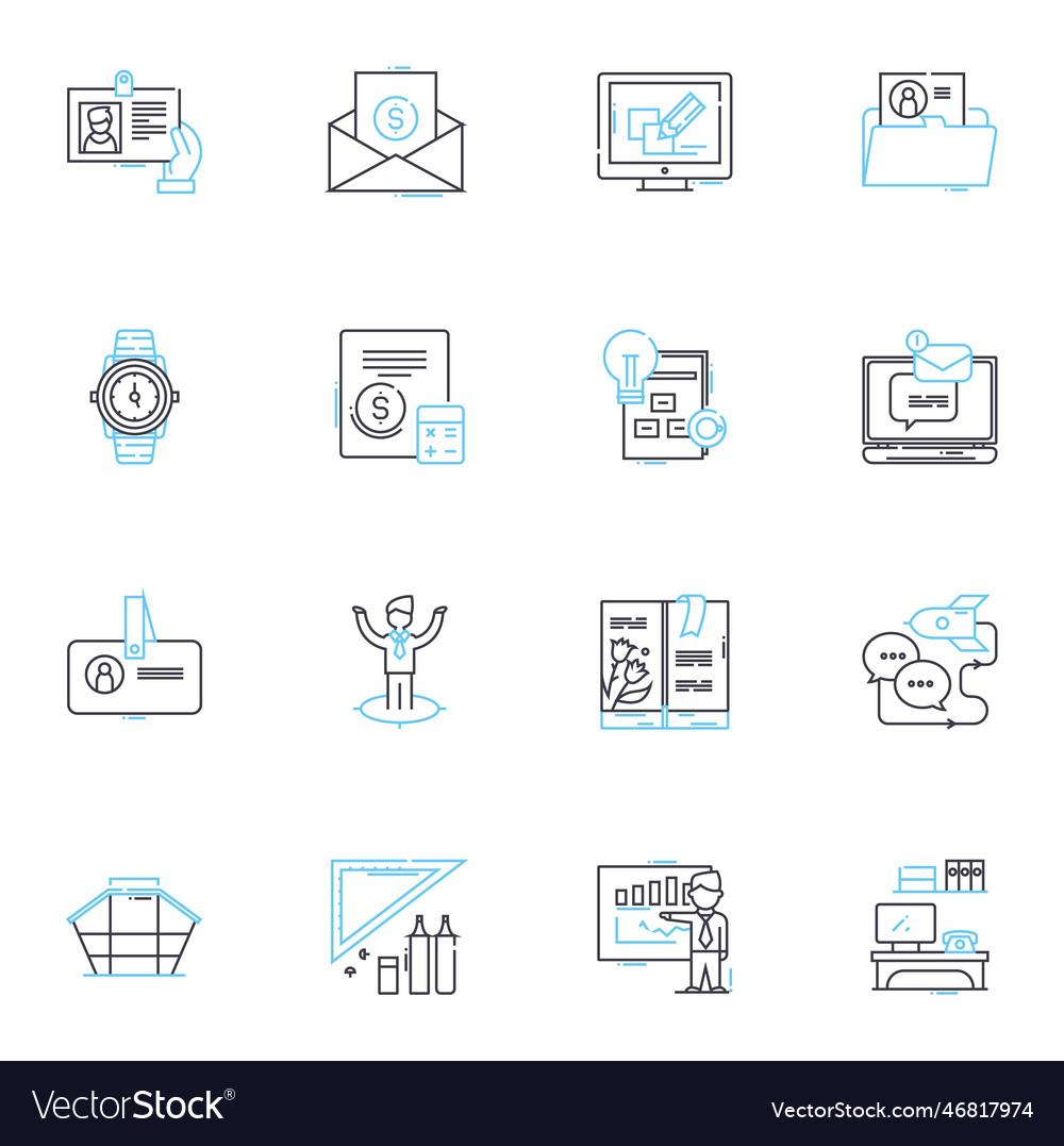 Organizational chart linear icons set hierarchy Vector Image Organizational chart linear icons set hierarchy Vector Image