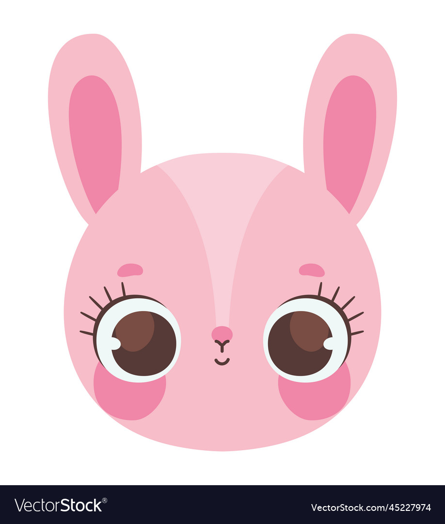 Rabbit face design Royalty Free Vector Image - VectorStock