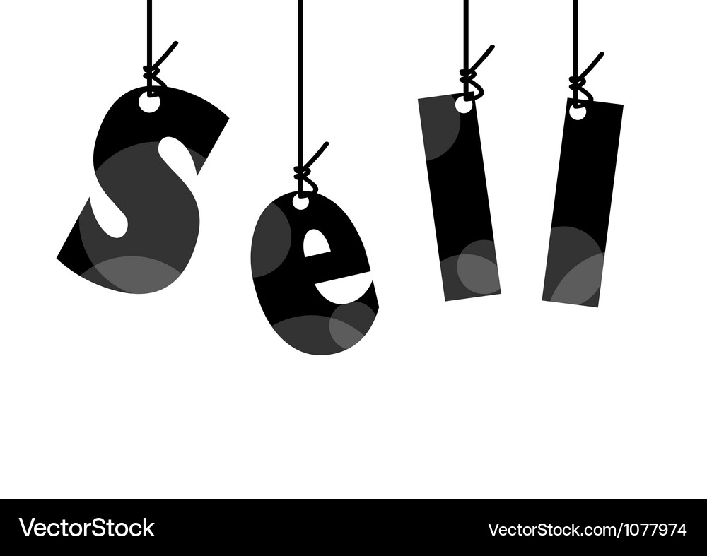 Sale tags black Royalty Free Vector Image - VectorStock