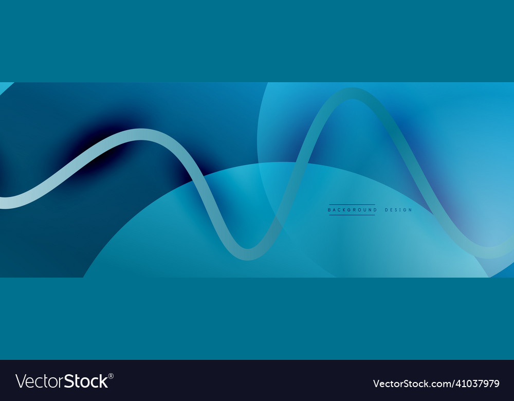 Abstract gradient background with wave line Vector Image