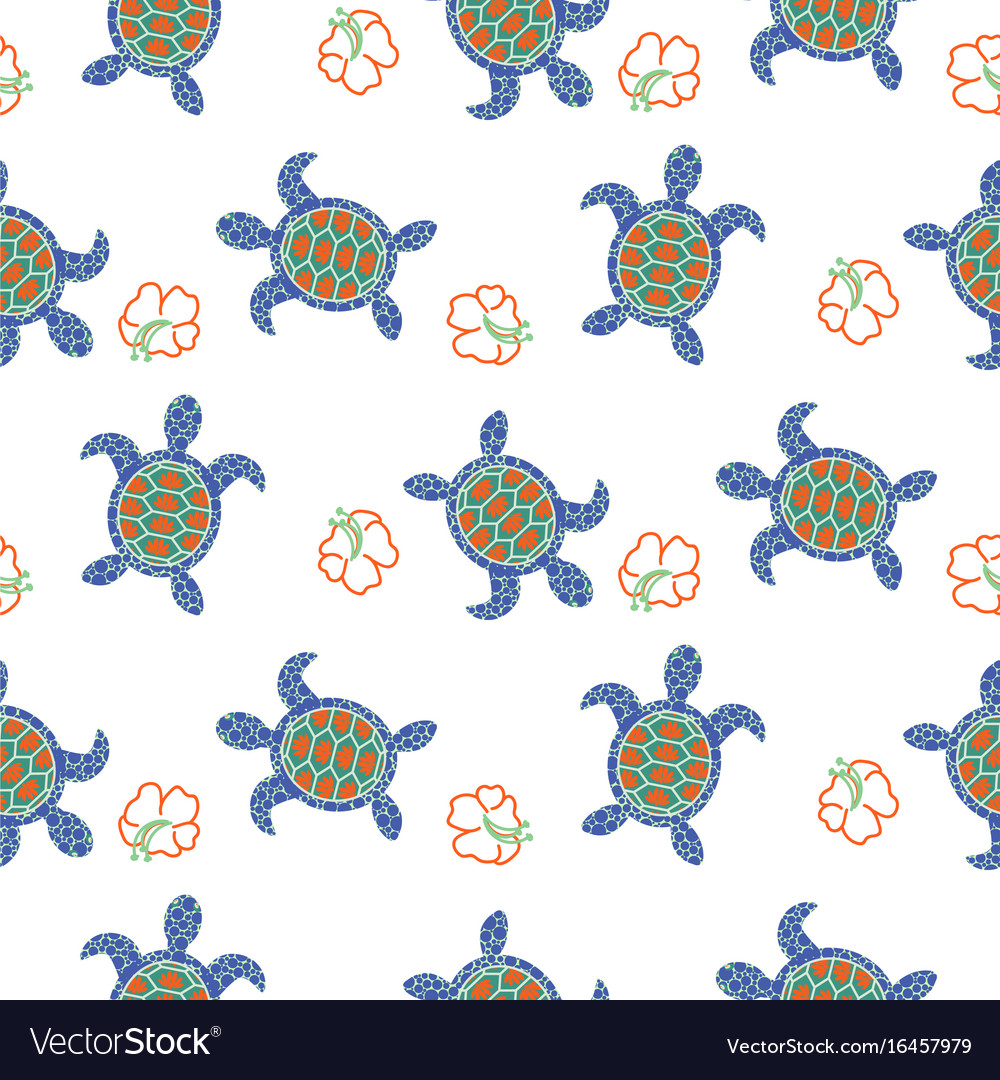 Tortoise decorative seamless pattern Royalty Free Vector