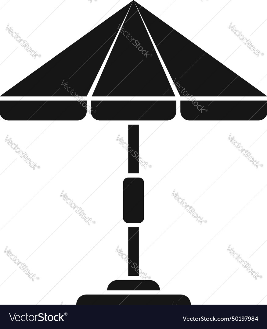 Beach Umbrella Icon Simple Care Sun People Vector Image
