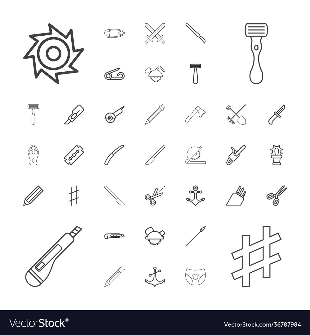 Sharp icons Royalty Free Vector Image - VectorStock
