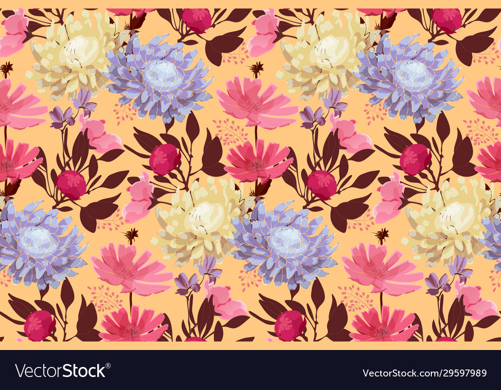 Art floral seamless pattern Royalty Free Vector Image