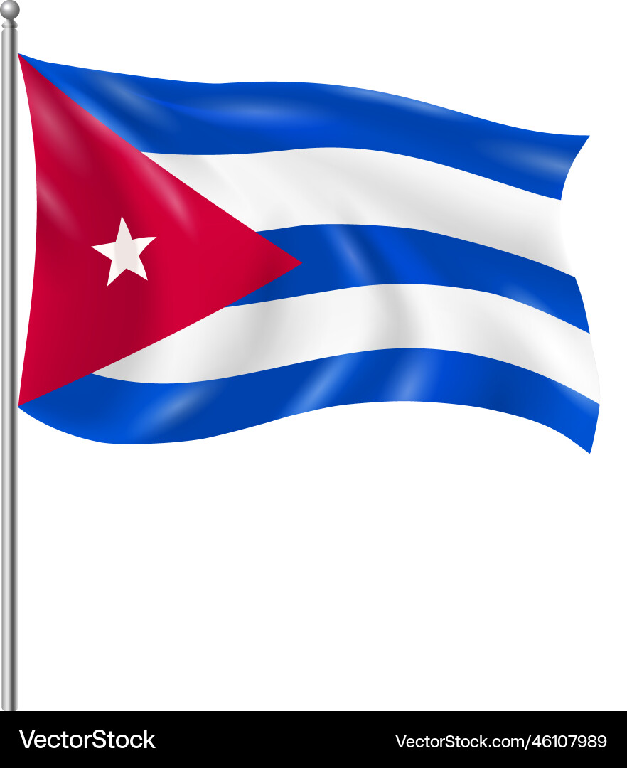 Cuba national flag composition Royalty Free Vector Image