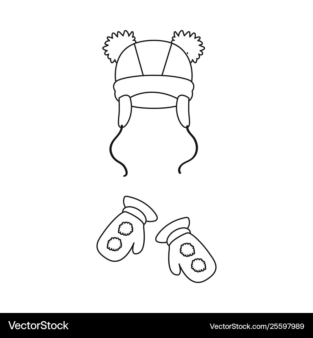 Design hat and pompom sign collection Royalty Free Vector