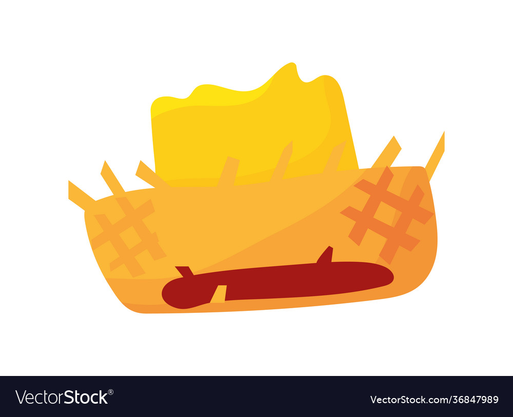 Farmer straw hat Royalty Free Vector Image - VectorStock Farmer straw hat Royalty Free Vector Image - VectorStock
